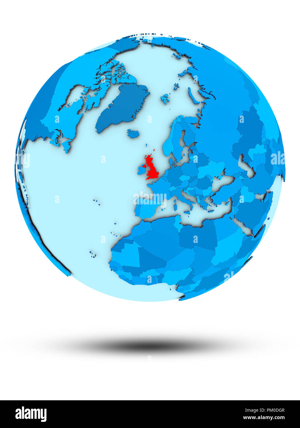 Britain map globe Cut Out Stock Images & Pictures - Alamy