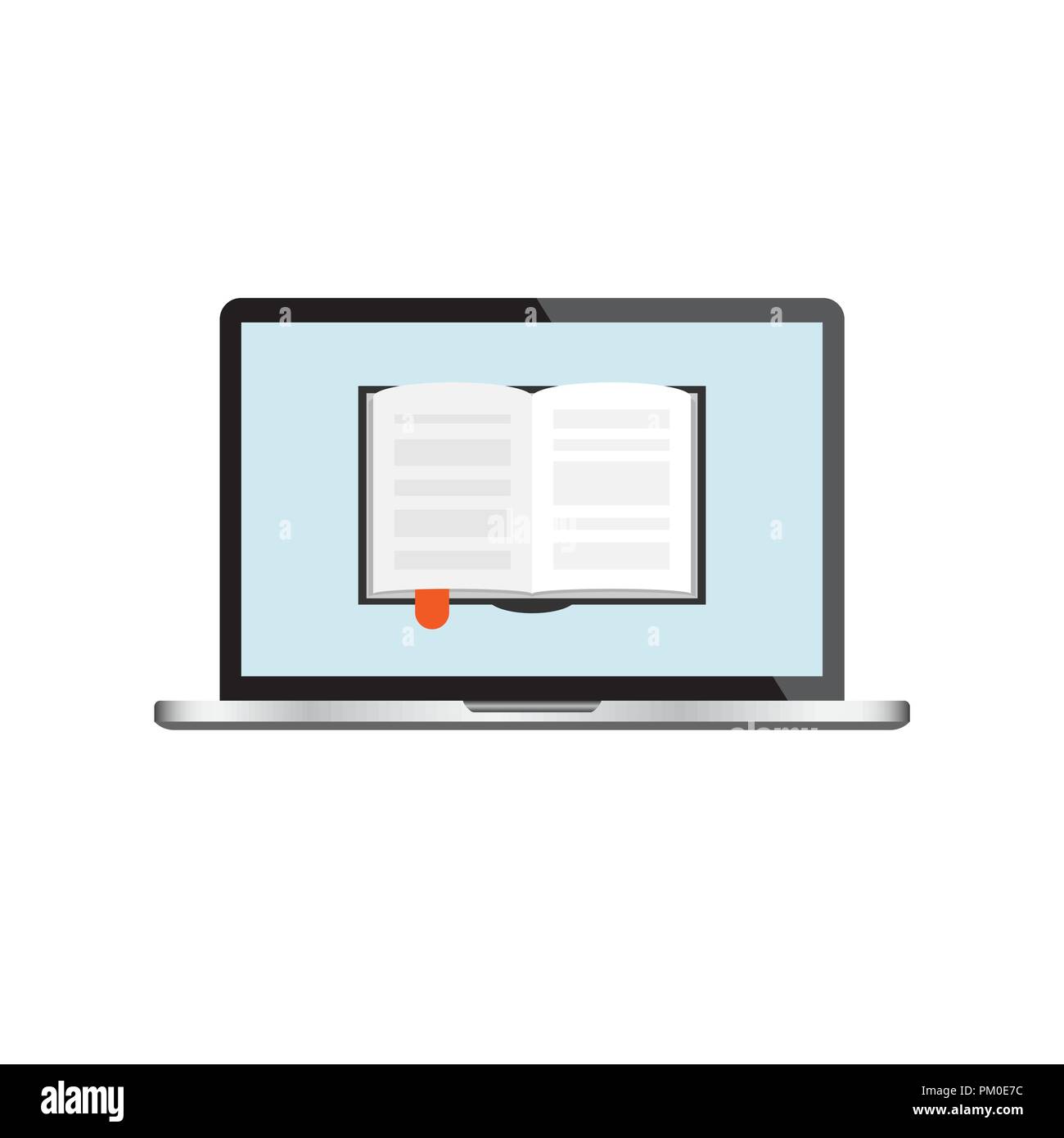 Elearning education icon in flat style. Study vector illustration on ...