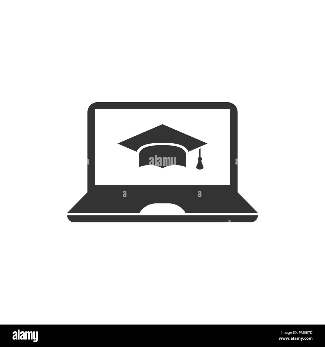 Elearning education icon in flat style. Study vector illustration on ...
