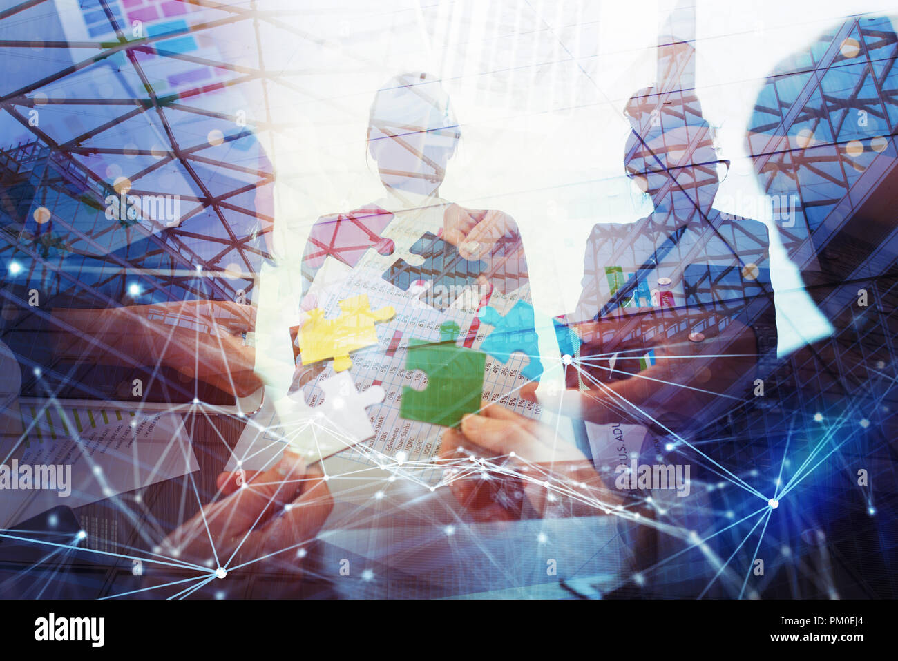 Business people work together in office. Concept of teamwork and ...