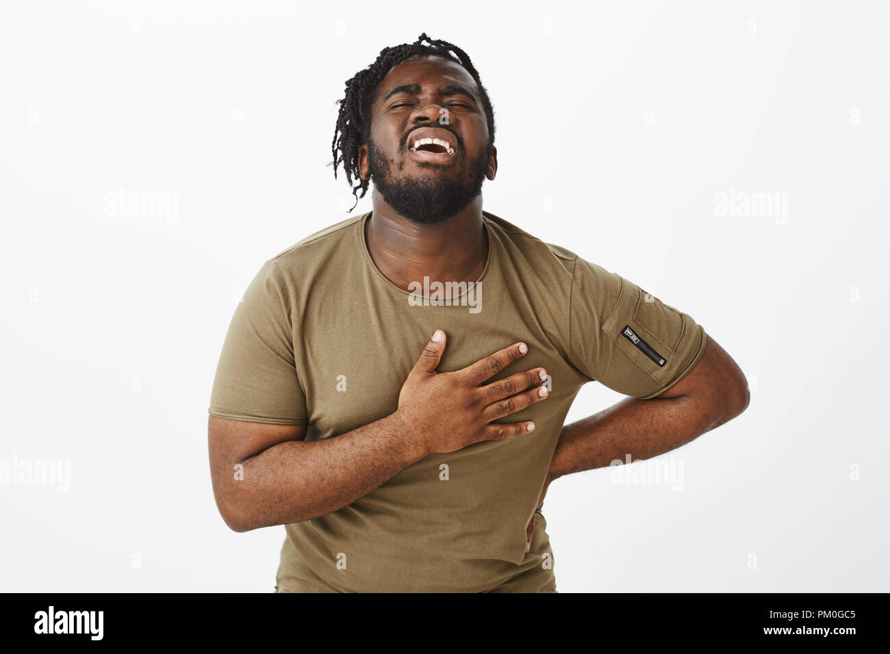 Man overweight chest hi-res stock photography and images - Alamy