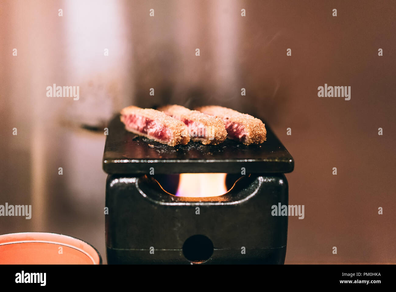 Deep fried beef in Tokyo, fried steak, beef, japanese food Stock Photo ...