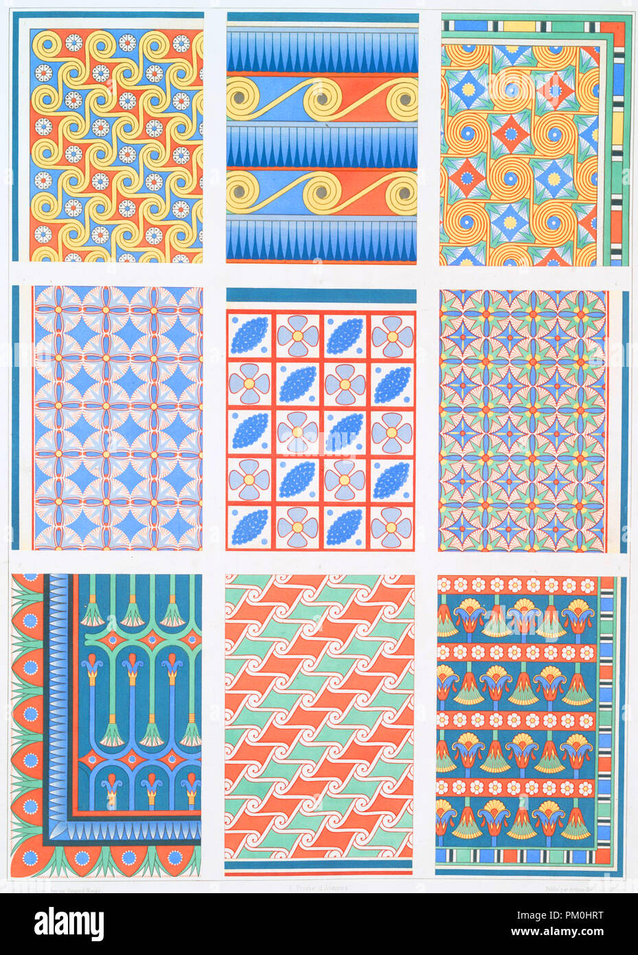 vintage art deco patterns Stock Photo - Alamy