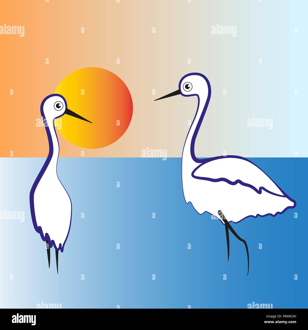 Herons stand Stock Vector Images - Alamy