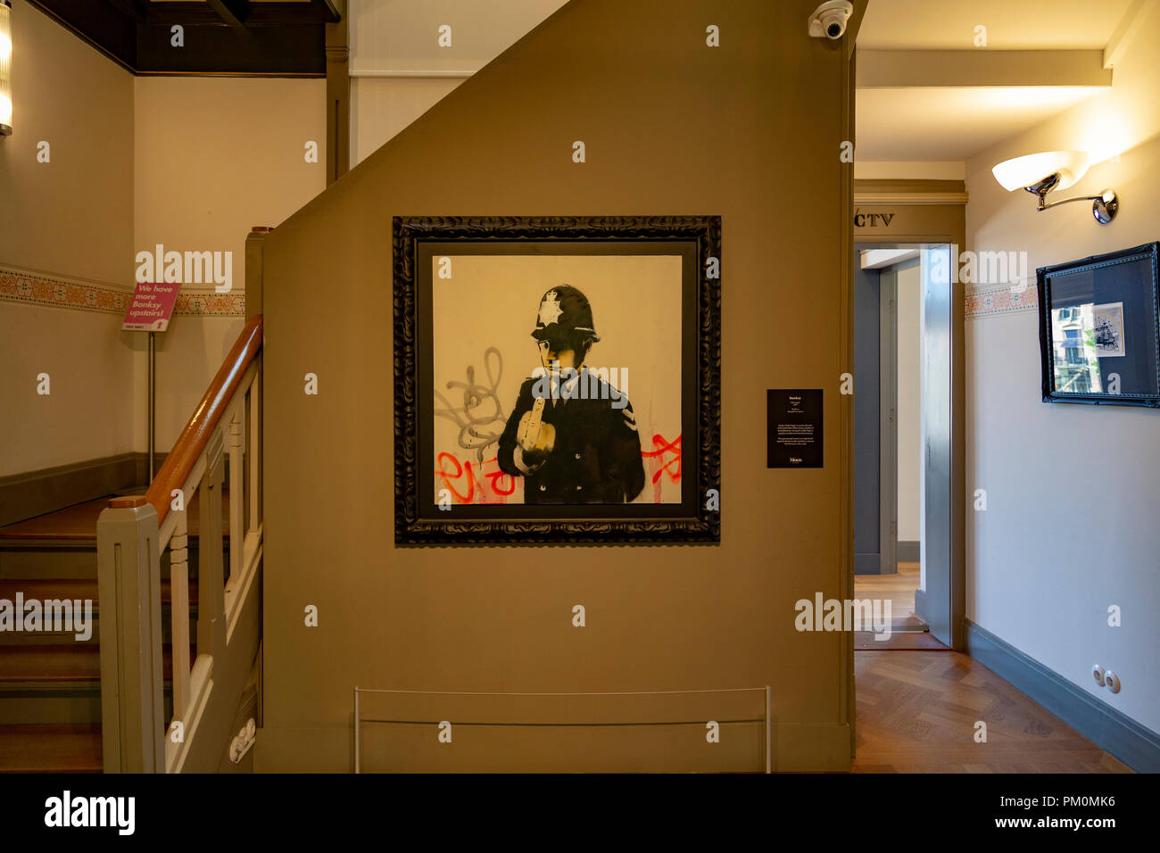 Bansky artwork in Moco Museum in Amsterdam, Netherlands Stock Photo - Alamy
