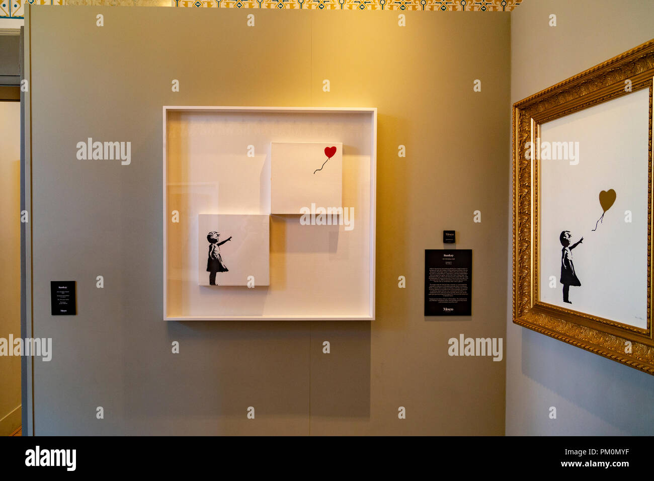 Bansky artwork in Moco Museum in Amsterdam, Netherlands Stock Photo - Alamy