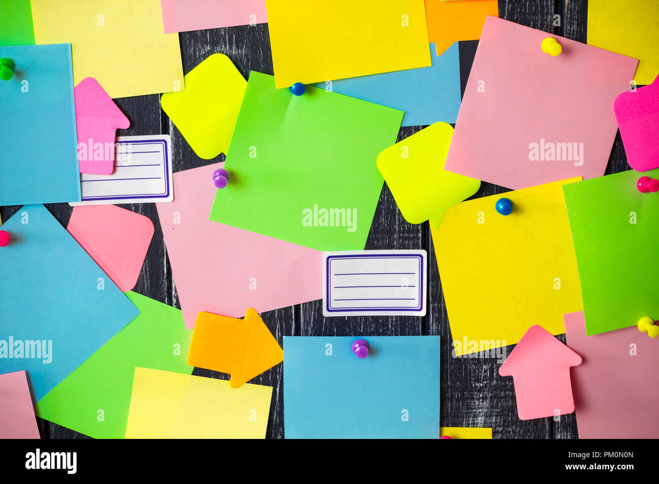 Post stickers for writing memo Stock Photo - Alamy