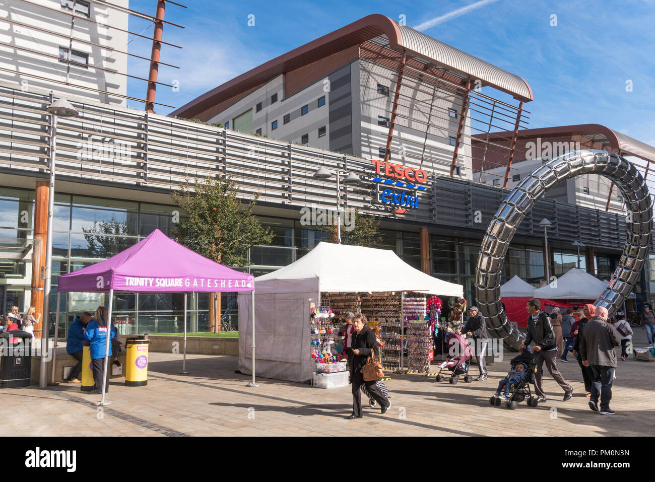 Trinity Square Gateshead town centre, Tyne and Wear, England, UK Stock ...