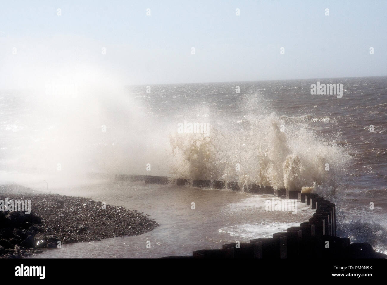Rough sea at Blackpool UK Stock Photo - Alamy