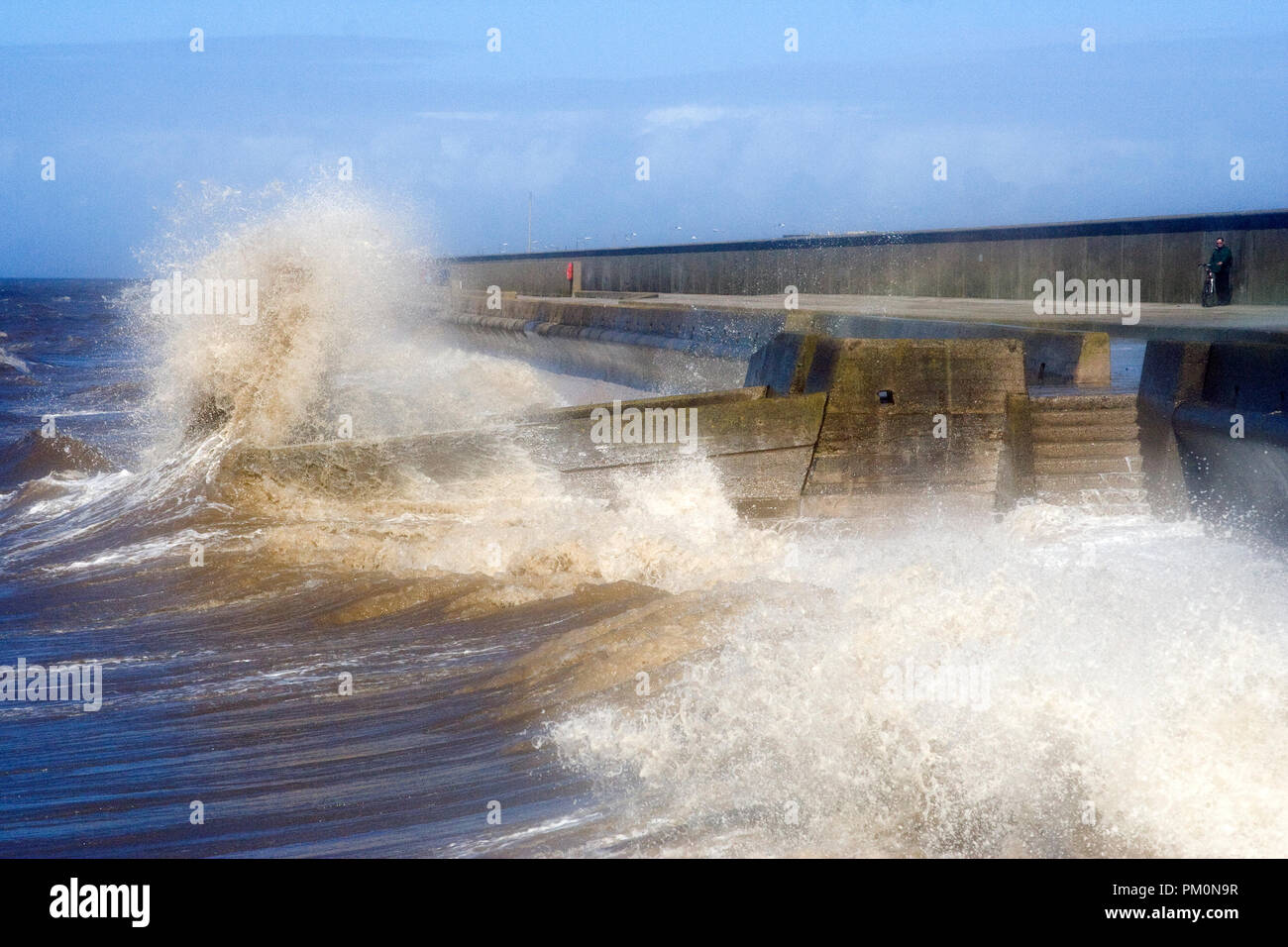 Rough sea at Blackpool UK Stock Photo - Alamy