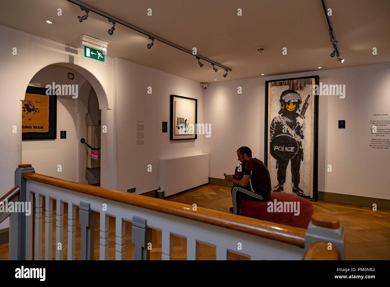 Bansky artwork in Moco Museum in Amsterdam, Netherlands Stock Photo - Alamy