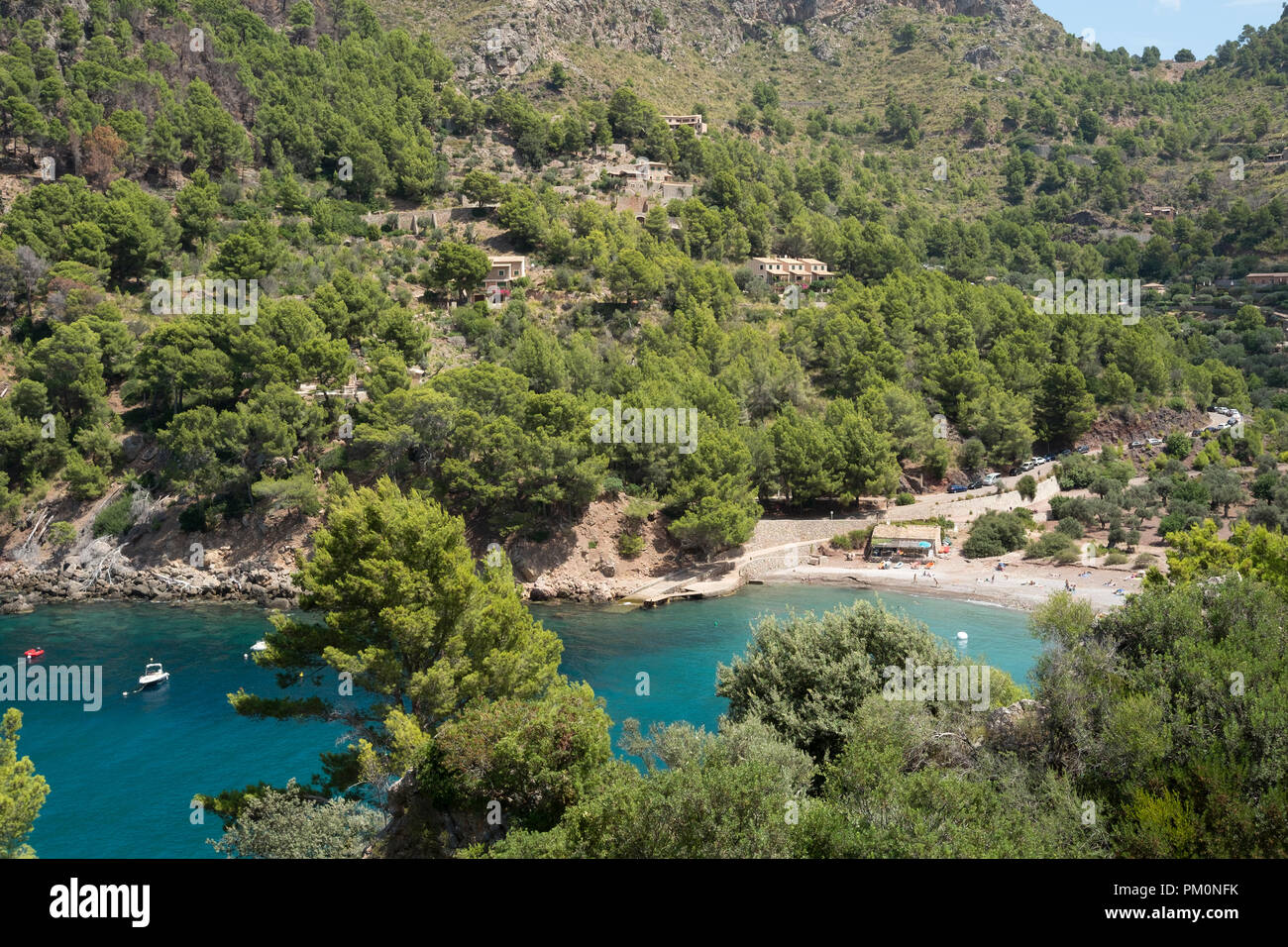 Cala Tuent in the Tramuntana mountains of Mallorca Stock Photo - Alamy