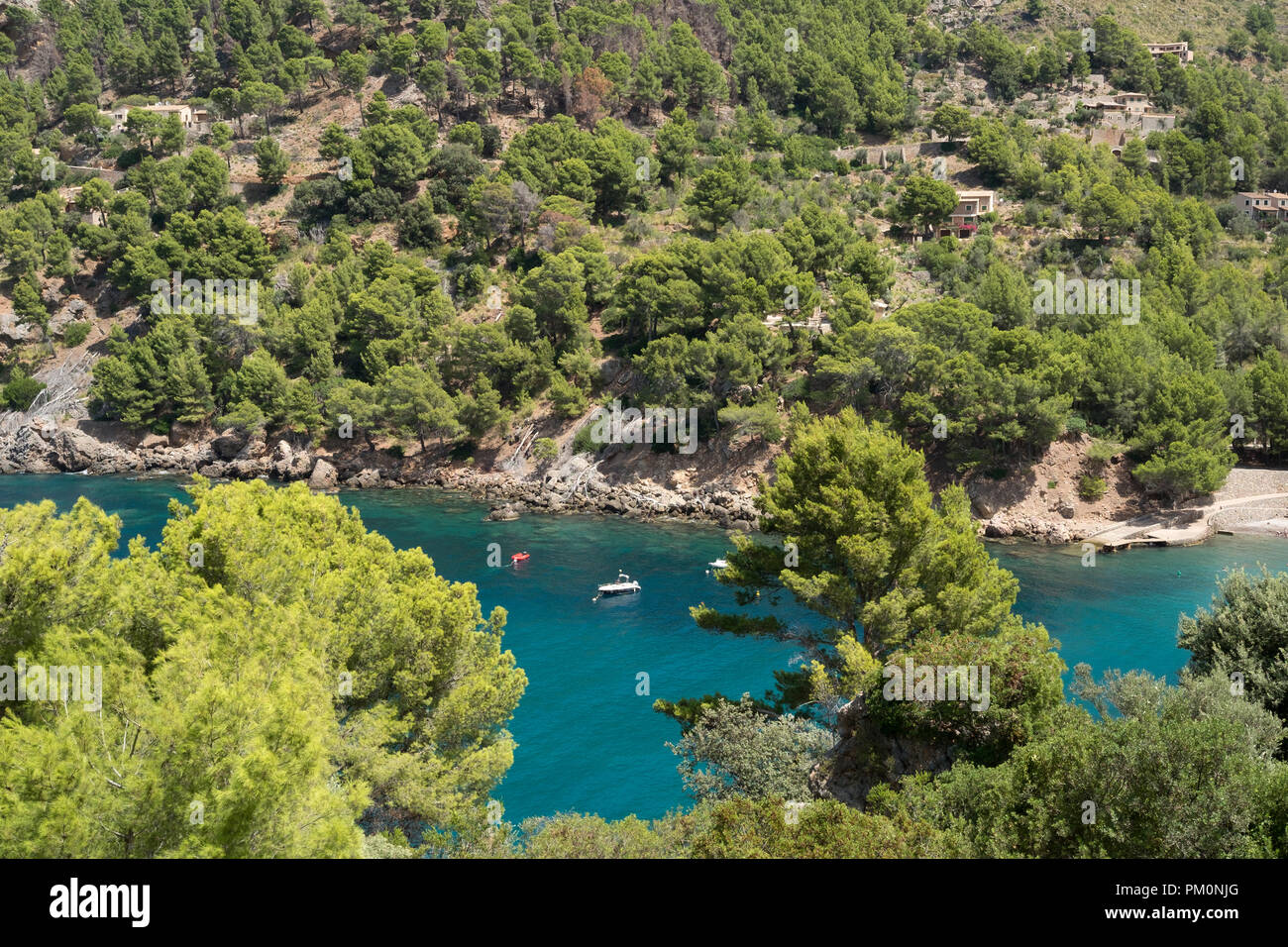 Cala Tuent in the Tramuntana mountains of Mallorca Stock Photo - Alamy