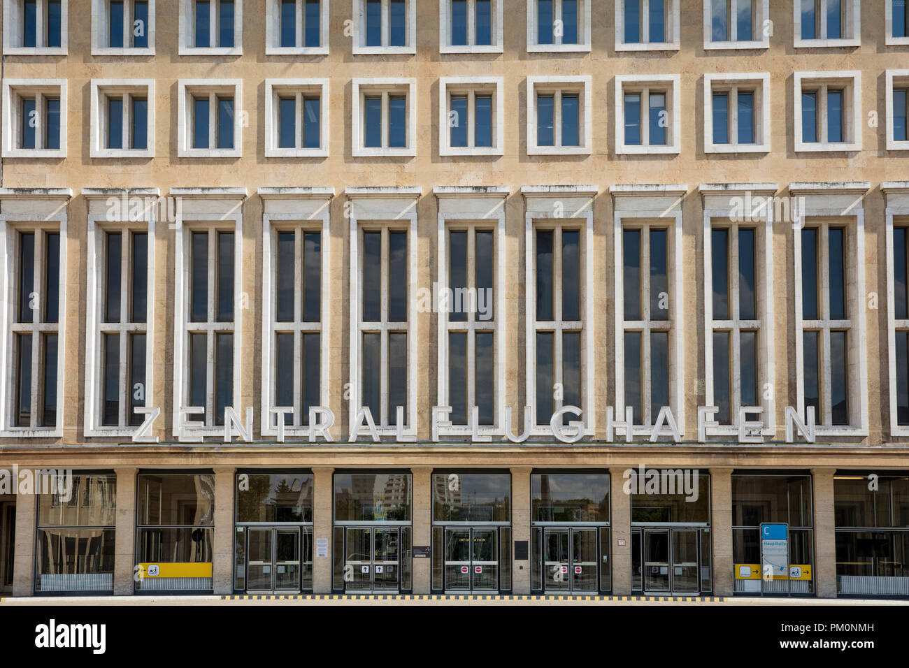 tempelhof Airfield, Berlin, Germany: 15th August 2018: old terminal ...