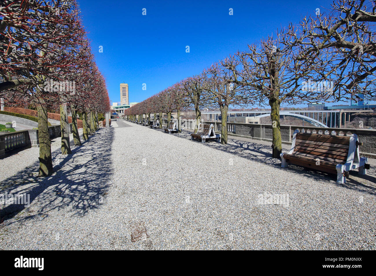 Niagara city downtown near scenic waterfalls Stock Photo - Alamy