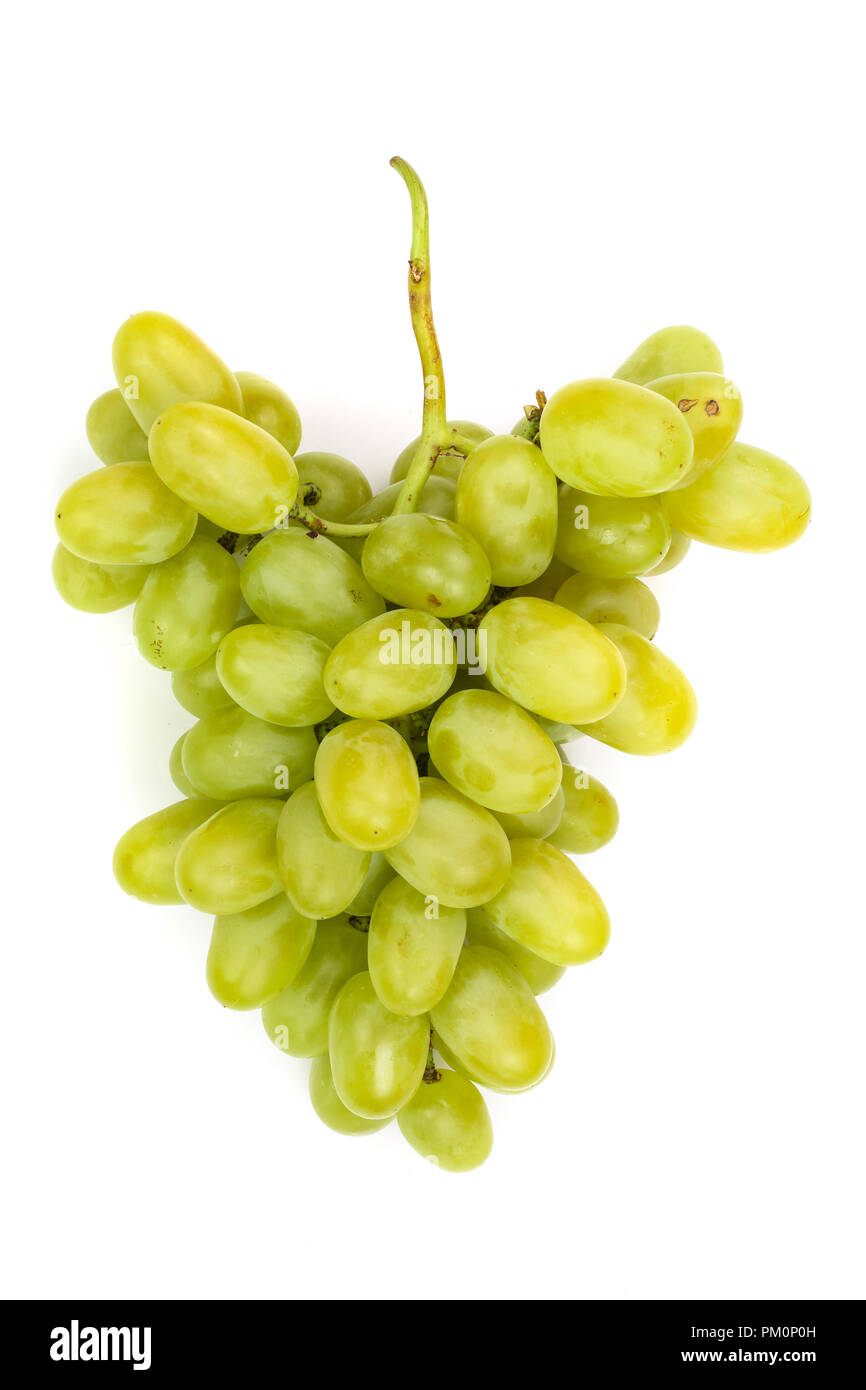 green grapes isolated on the white background Stock Photo - Alamy