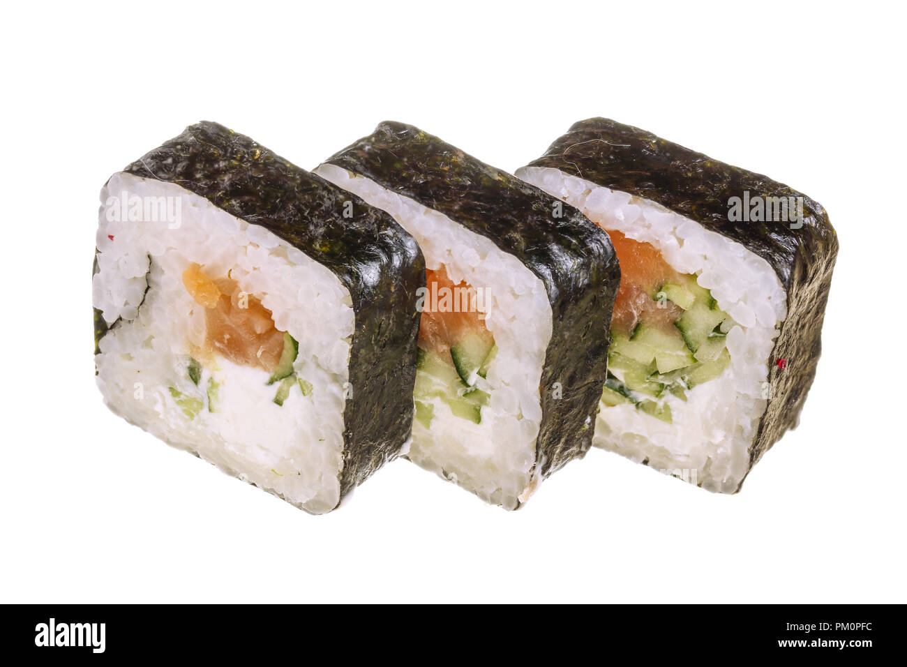 sushi roll isolated on white background without a shadow Stock Photo ...