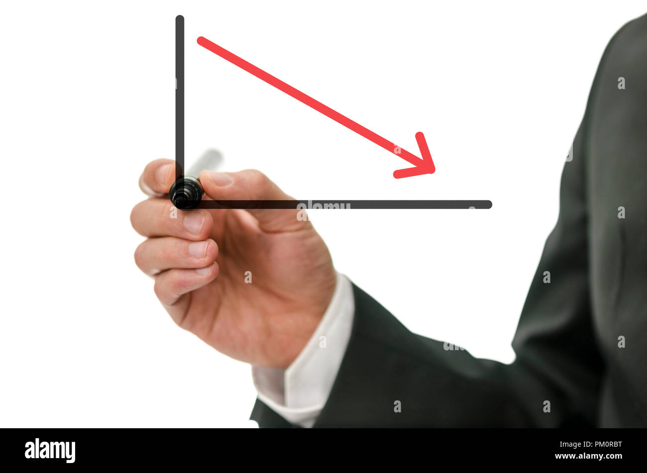 Falling graph hi-res stock photography and images - Alamy