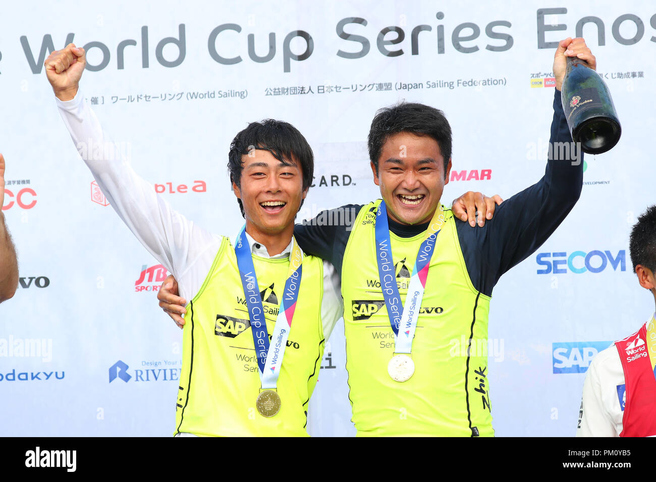 Kanagawa, Japan. 16th Sep, 2018. Keiju Okada & Jumpei Hokazono (JPN ...