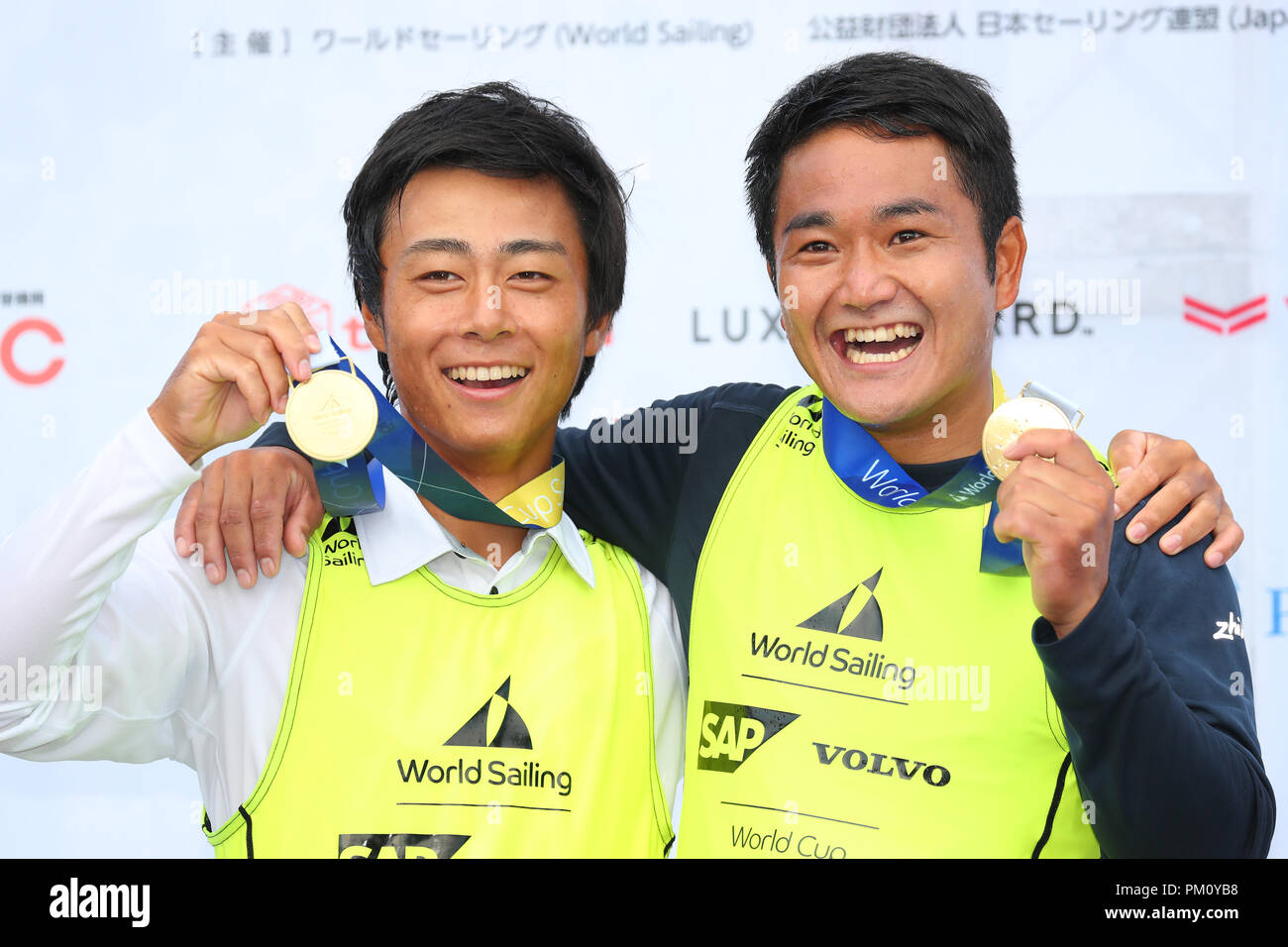 Kanagawa, Japan. 16th Sep, 2018. Keiju Okada & Jumpei Hokazono (JPN ...