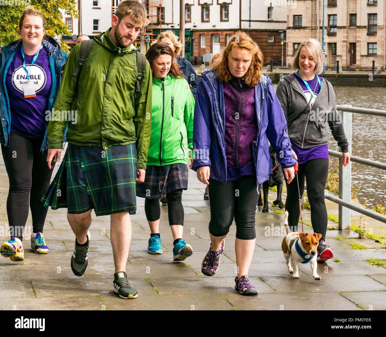 Walker wearing a kilt hi-res stock photography and images - Alamy