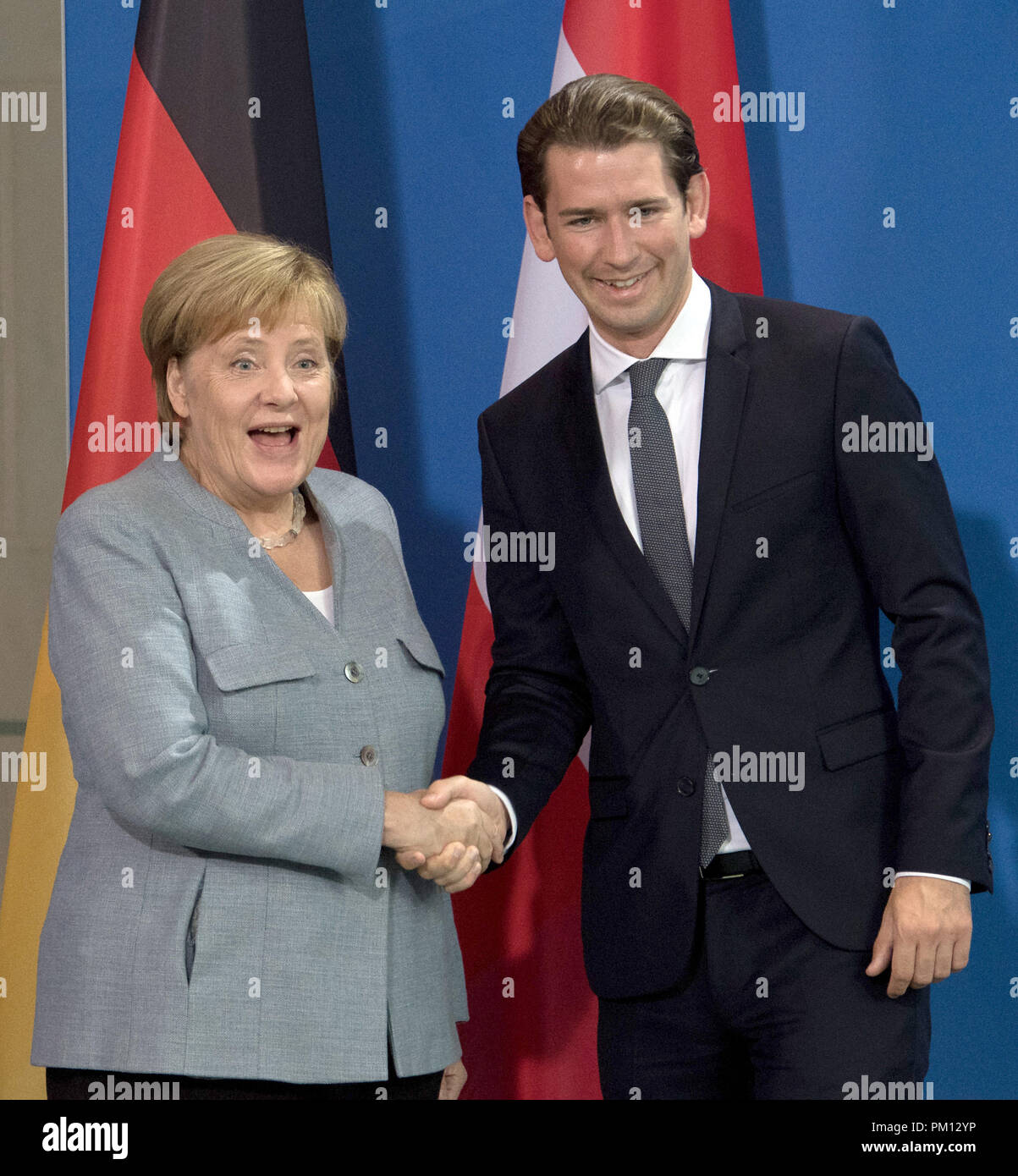 Berlin, Germany. 16 September 2018. German Chancellor Angela Merkel ...