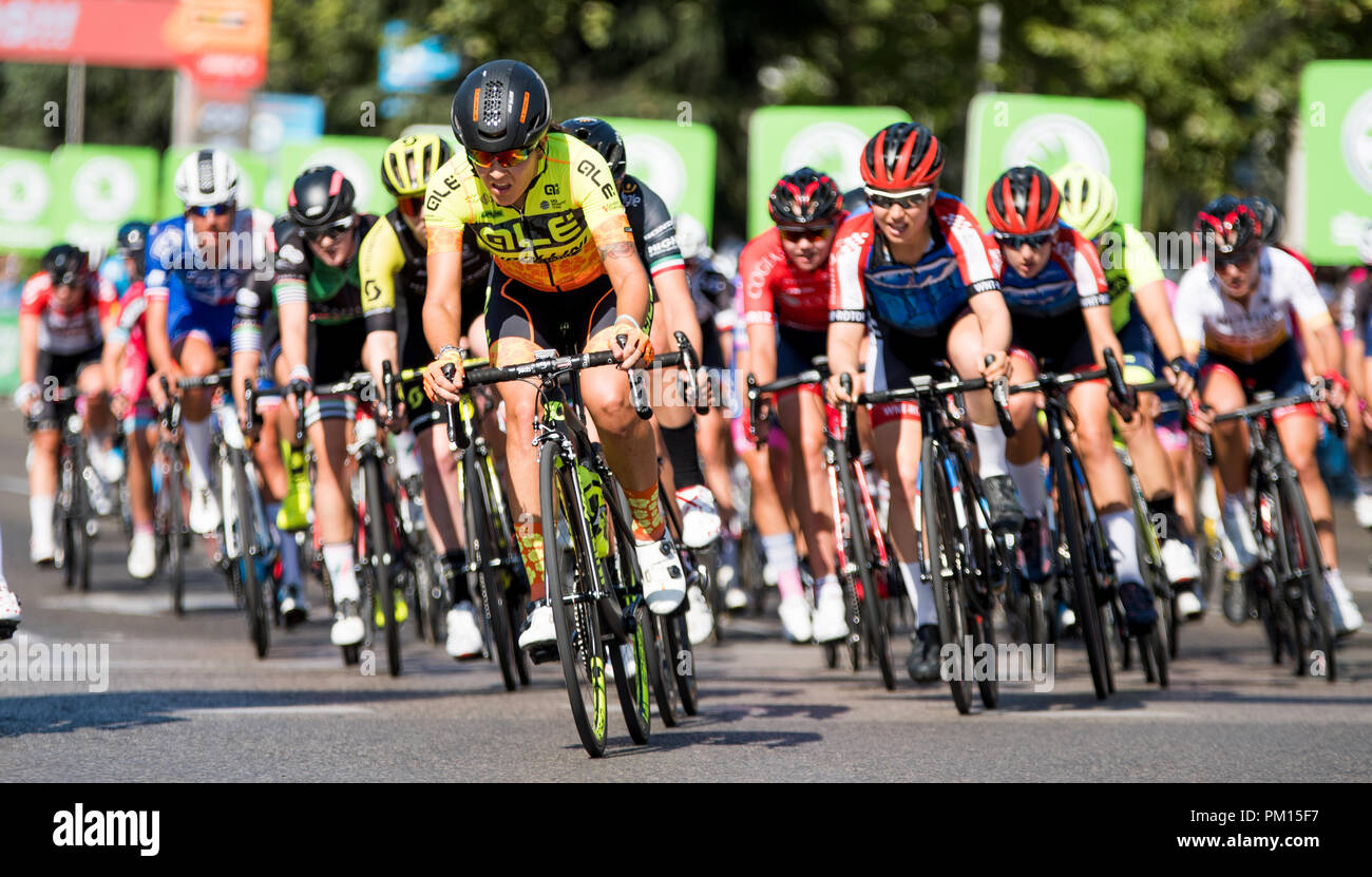 Madrid, Spain. 16th September, 2018. Peloton rides during 2nd and final ...