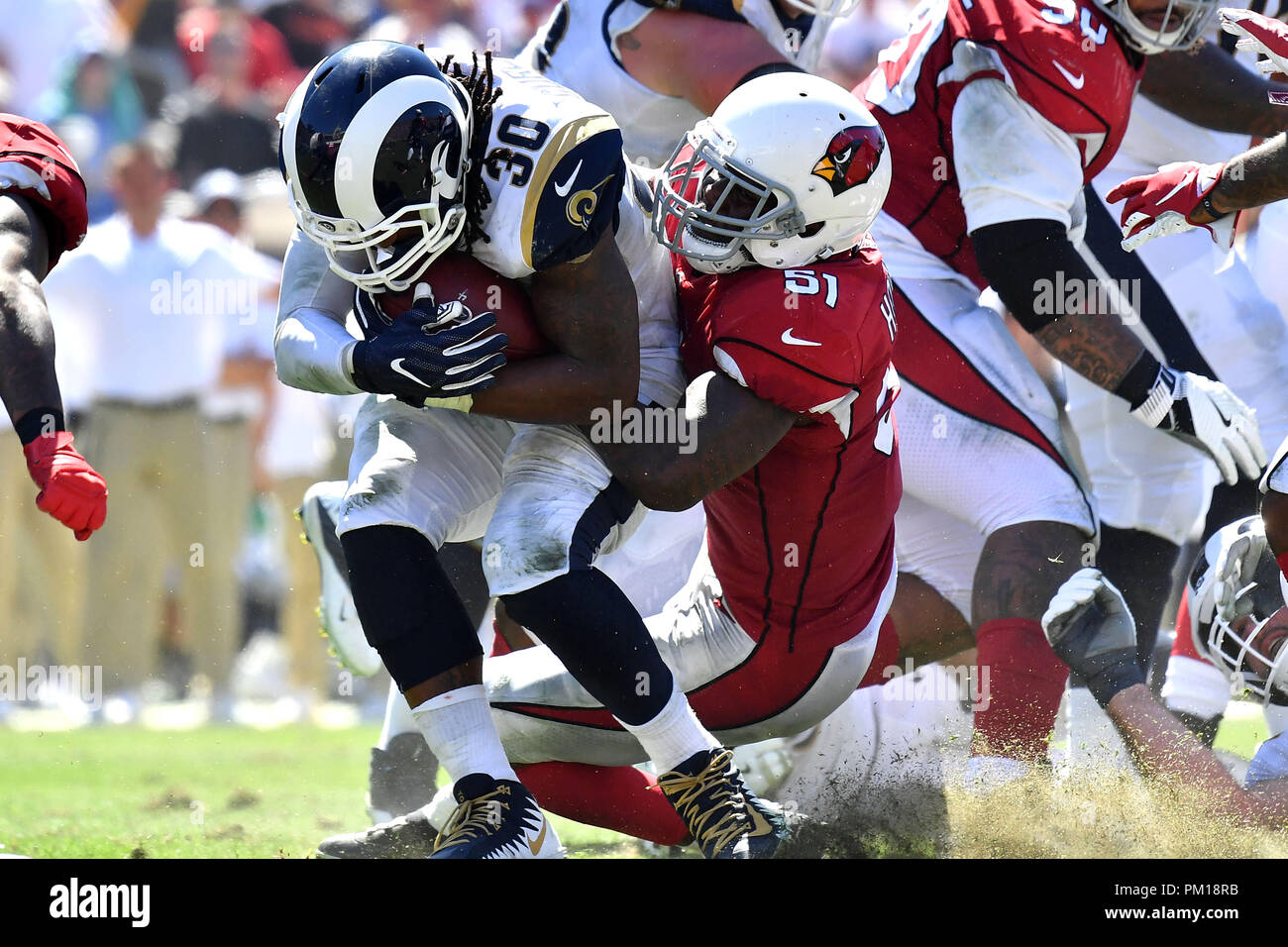 Los Angeles, CA, USA. 16th Sep, 2018. Los Angeles Rams running back ...