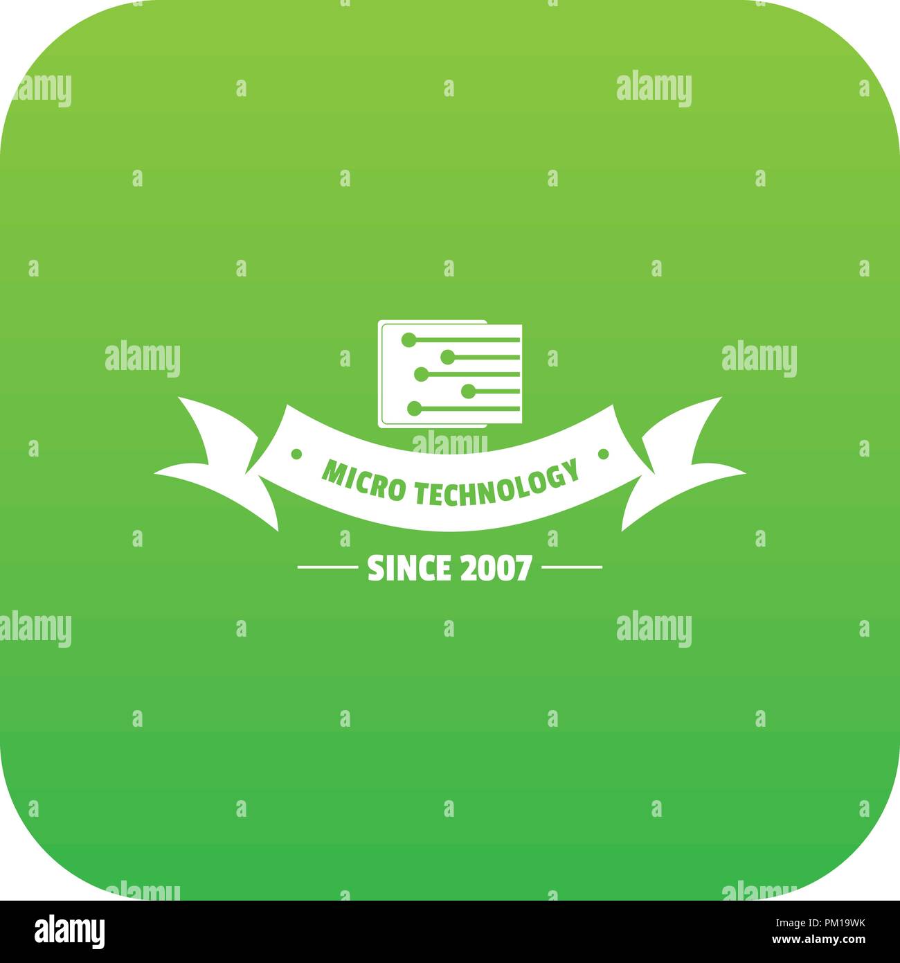 Micro technology icon green vector Stock Vector Image & Art - Alamy