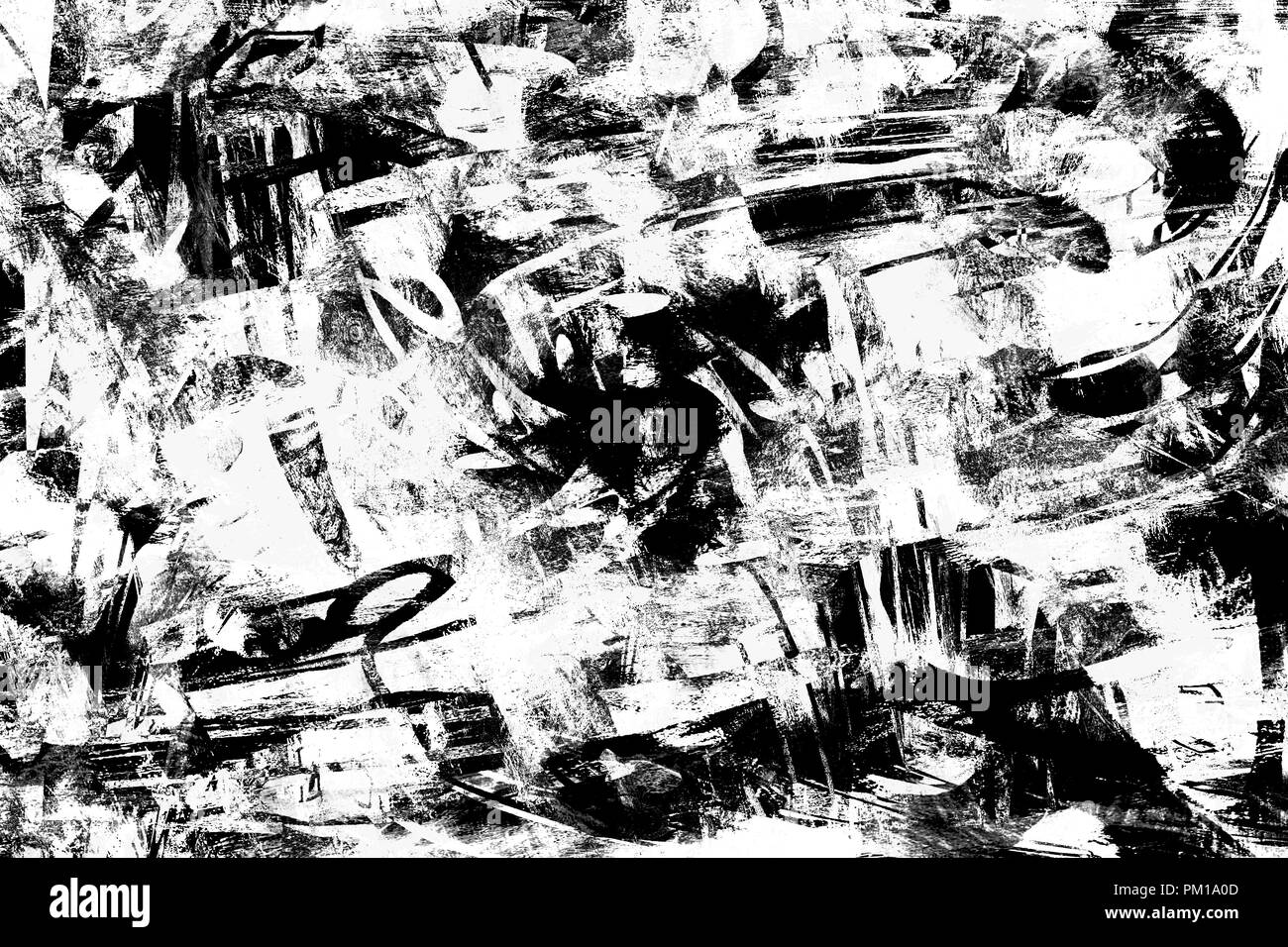 Art abstract black and white chaos pattern background Stock Photo - Alamy