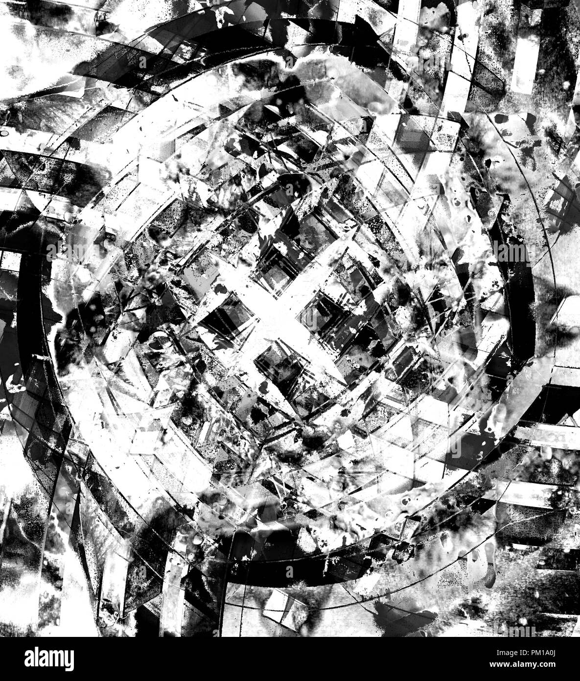 Art abstract black and white chaos pattern background Stock Photo - Alamy