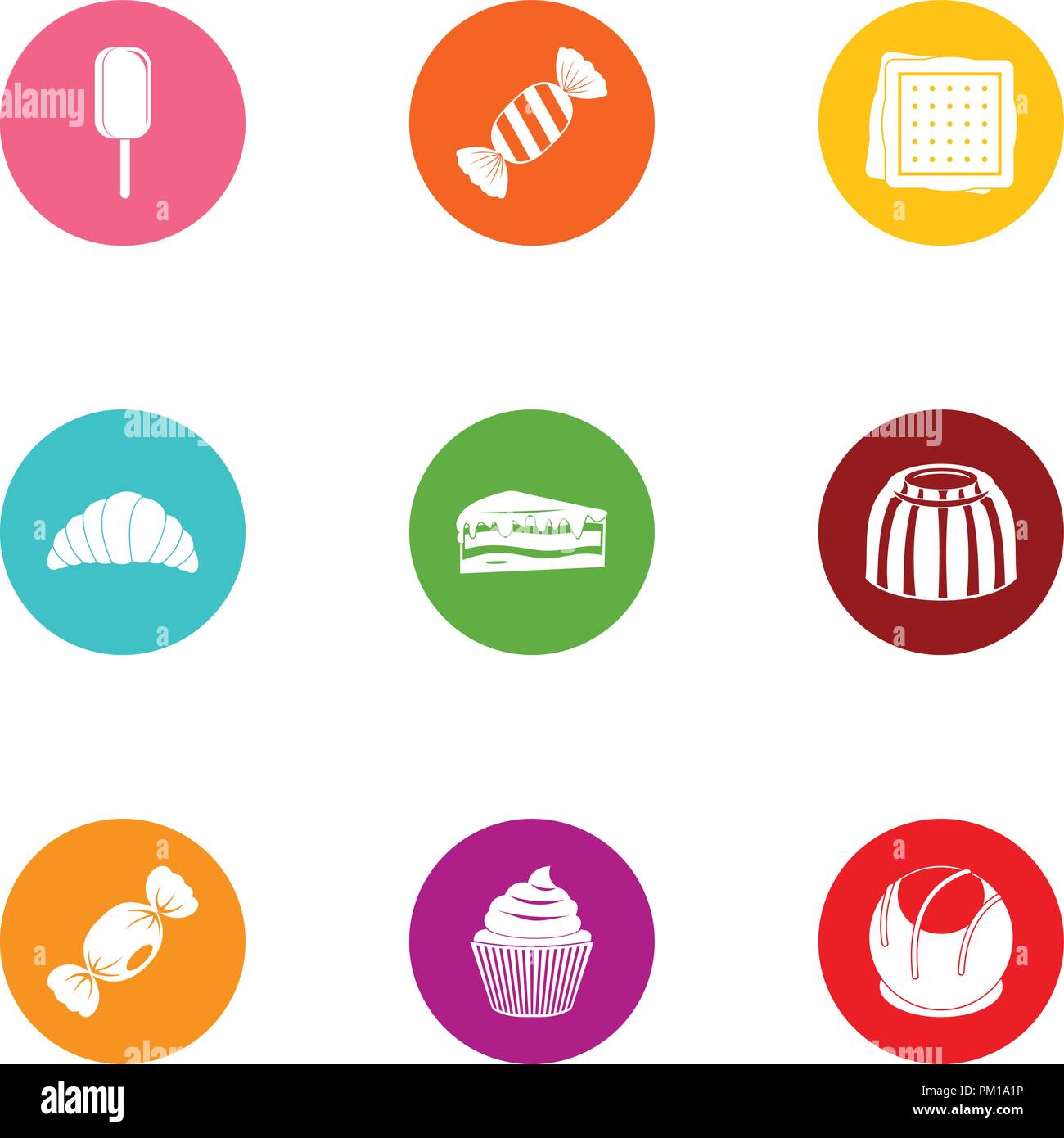 Sweetener icons set, flat style Stock Vector Image & Art - Alamy