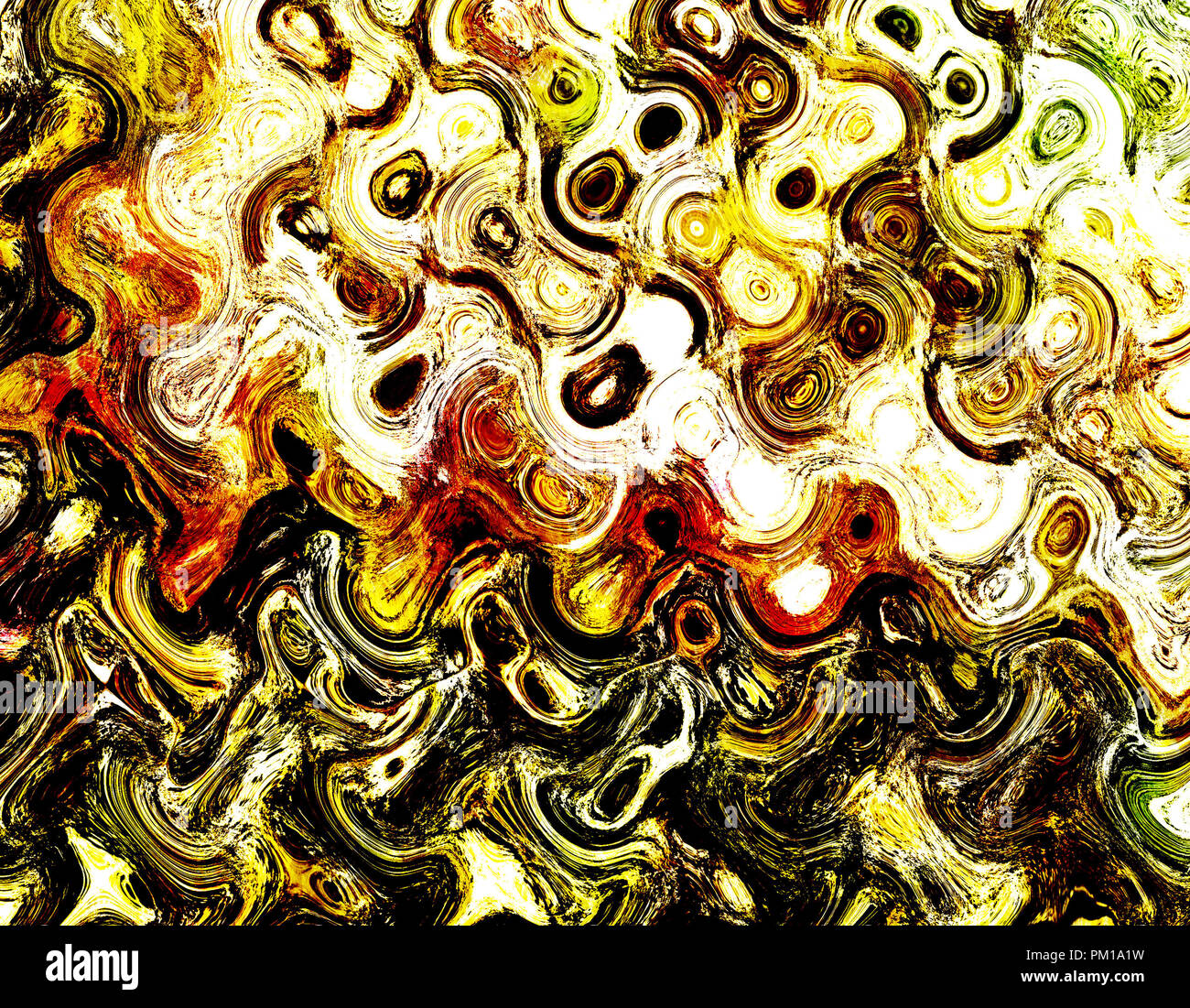 Art abstract black and yellow chaos pattern background like lines in ...