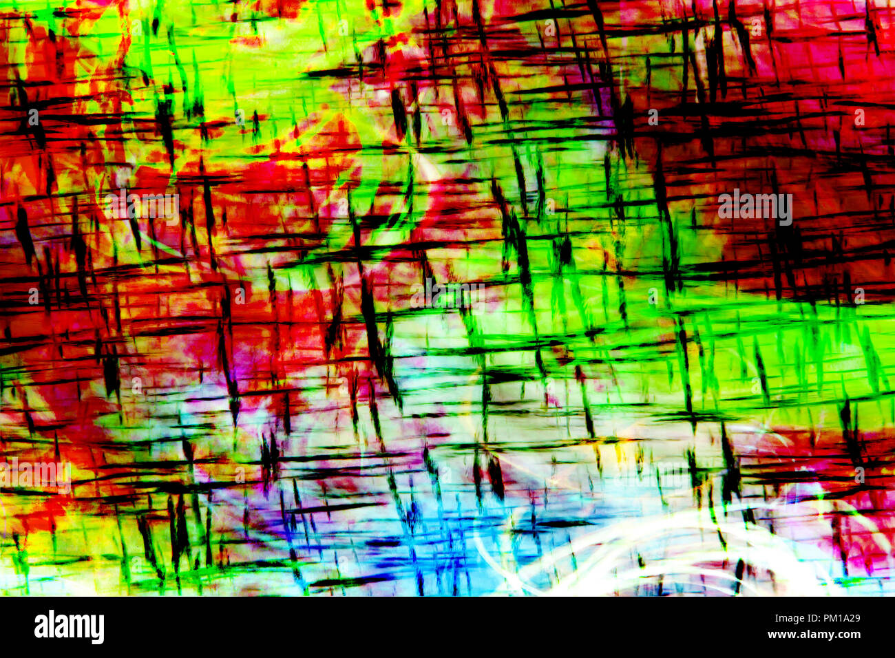 art abstract graphic aggressive grunge background in red, green and ...