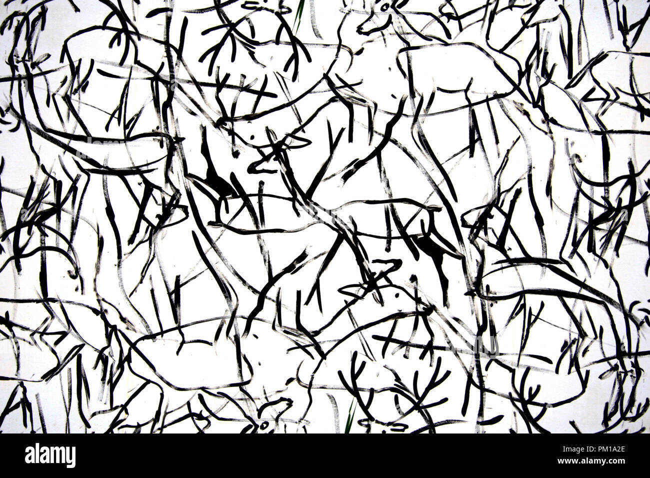 Art abstract black and white chaos animal pattern background Stock ...