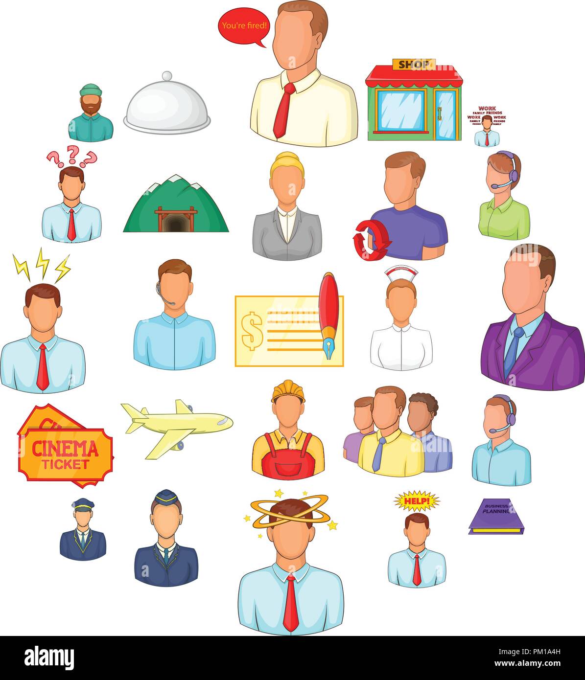 Way of life icons set, cartoon style Stock Vector Image & Art - Alamy