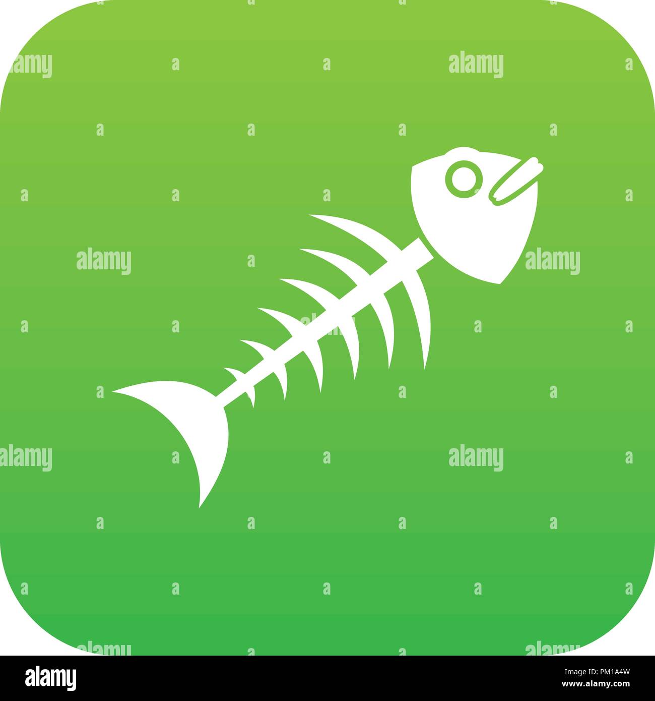 Fish bone icon digital green Stock Vector Image & Art - Alamy