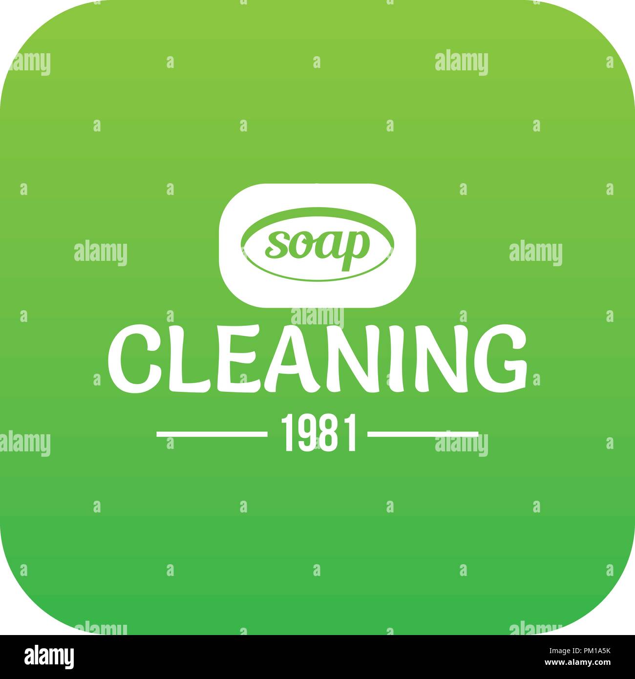 Cleaning soap icon green vector Stock Vector Image & Art - Alamy