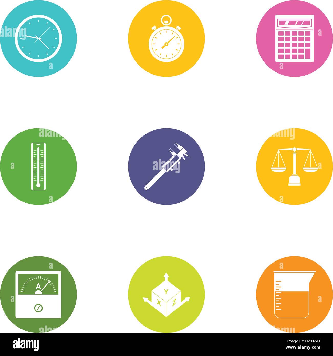 Geometry icons set, flat style Stock Vector Image & Art - Alamy