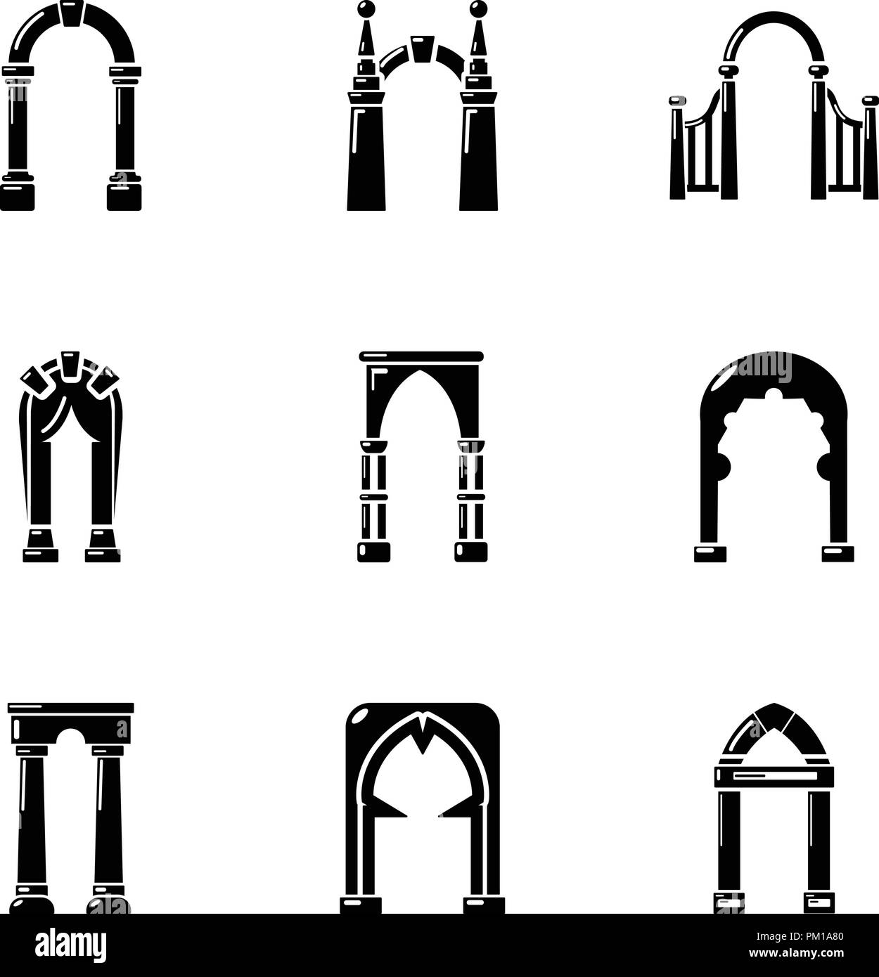 Circular arc icons set, simple style Stock Vector Image & Art - Alamy