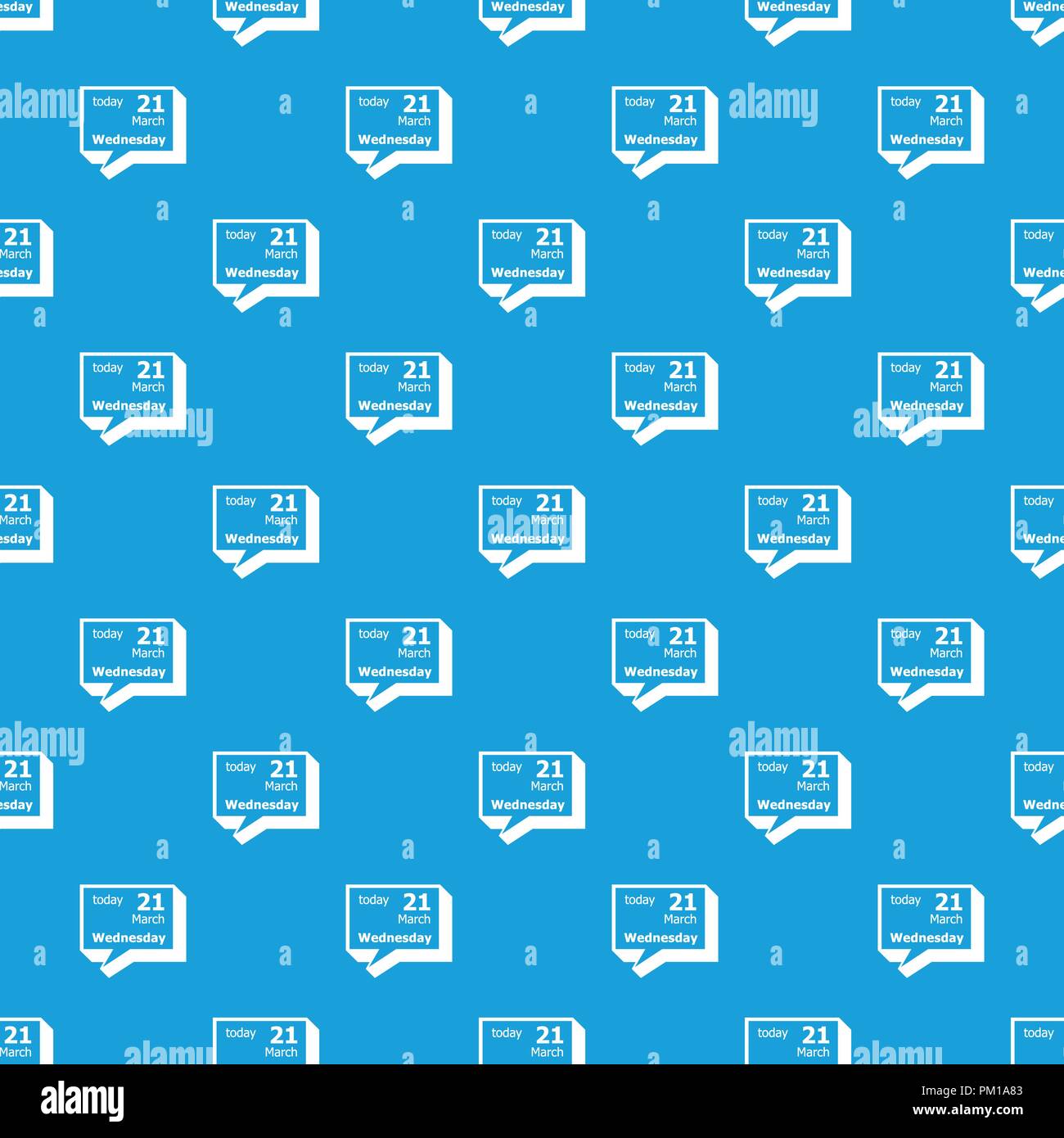Wednesday calendar pattern vector seamless blue Stock Vector Image ...