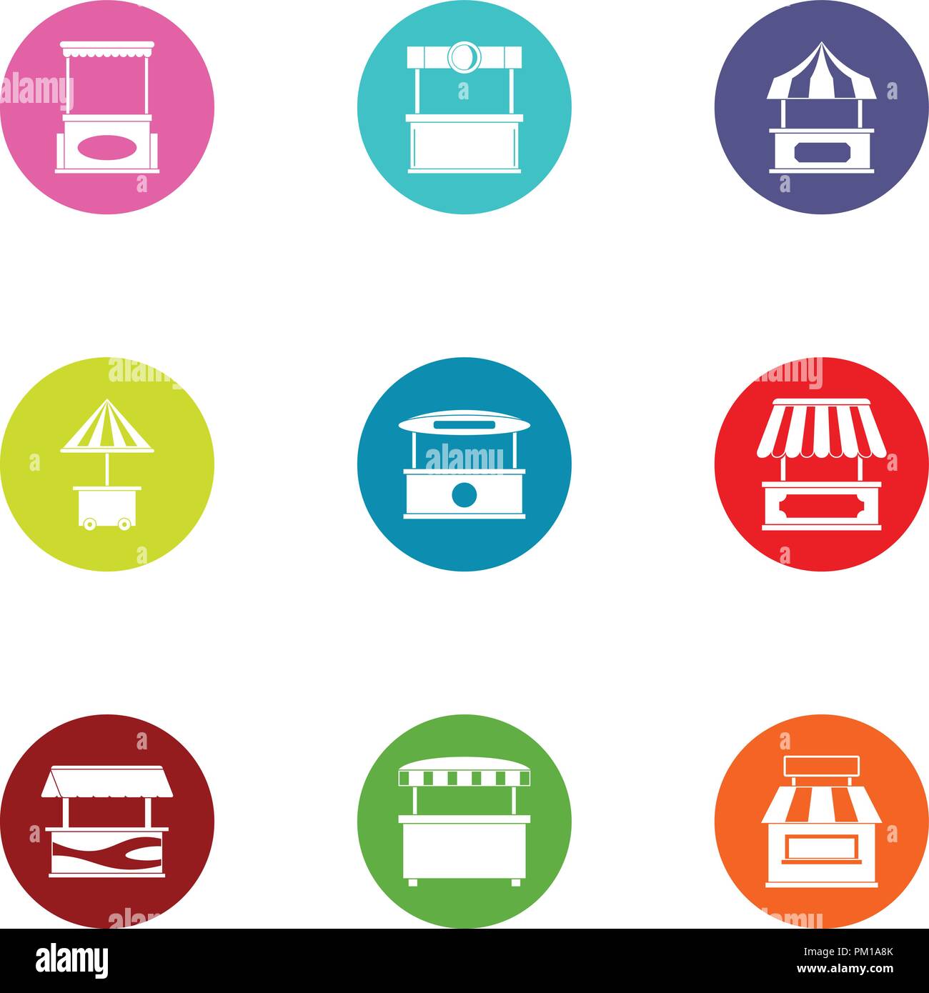 Canopy icons set, flat style Stock Vector Image & Art - Alamy