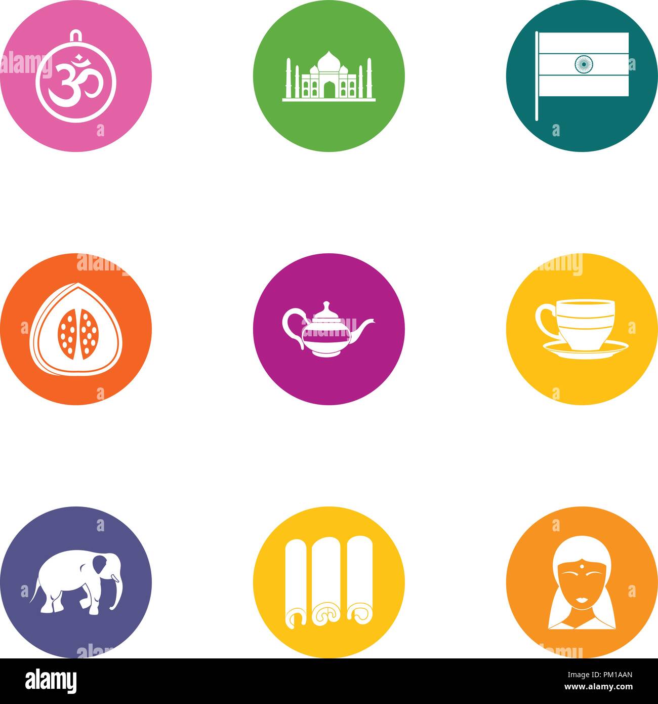 Herald icons set, flat style Stock Vector Image & Art - Alamy