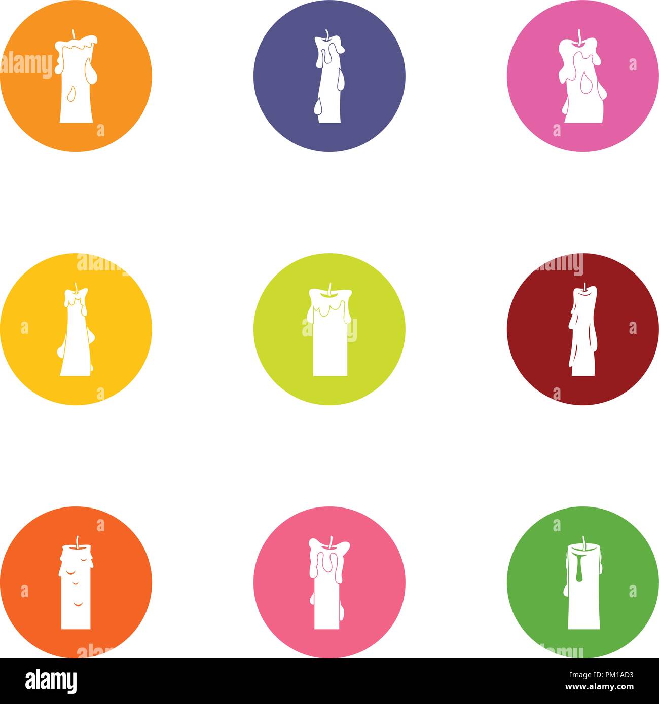 Flare icons set, flat style Stock Vector Image & Art - Alamy