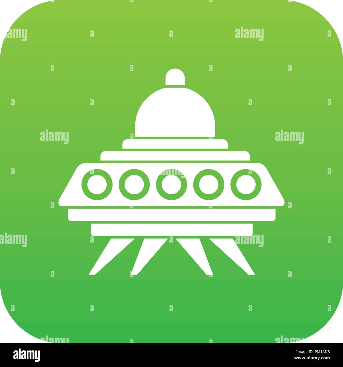 Alien spaceship icon digital green Stock Vector Image & Art - Alamy