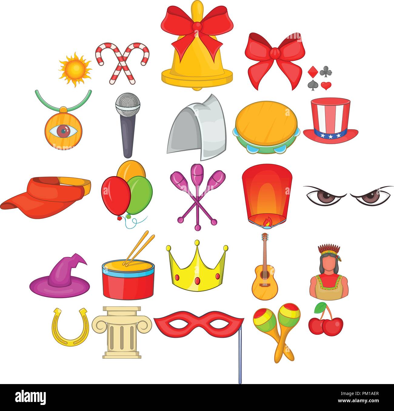 Joy icons set, cartoon style Stock Vector Image & Art - Alamy