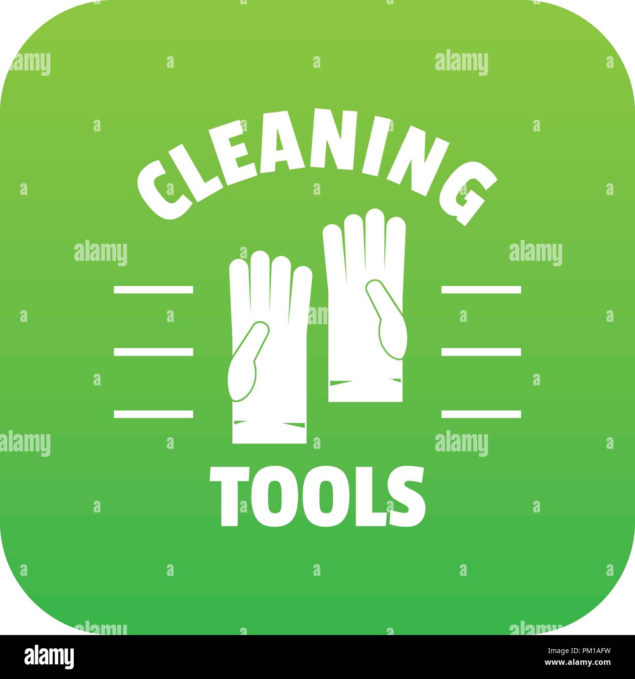Cleaning tools icon green vector Stock Vector Image & Art - Alamy