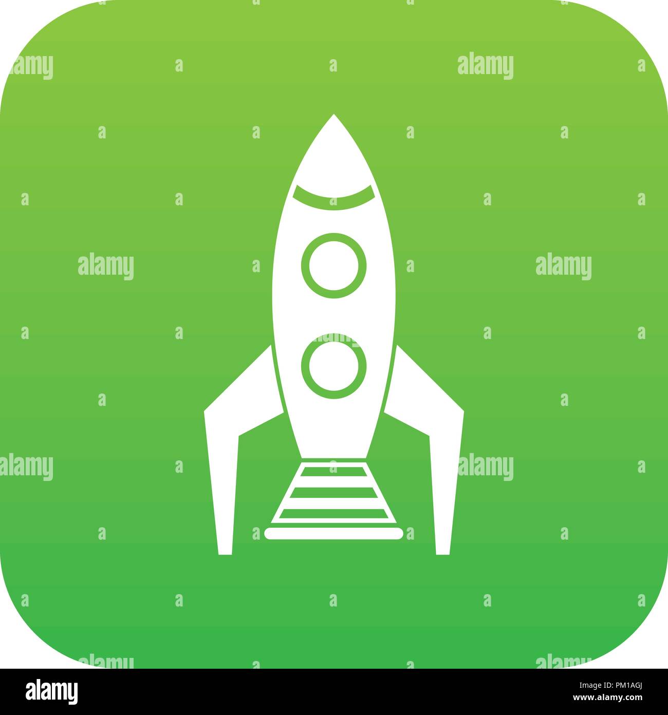 Space rocket icon digital green Stock Vector Image & Art - Alamy