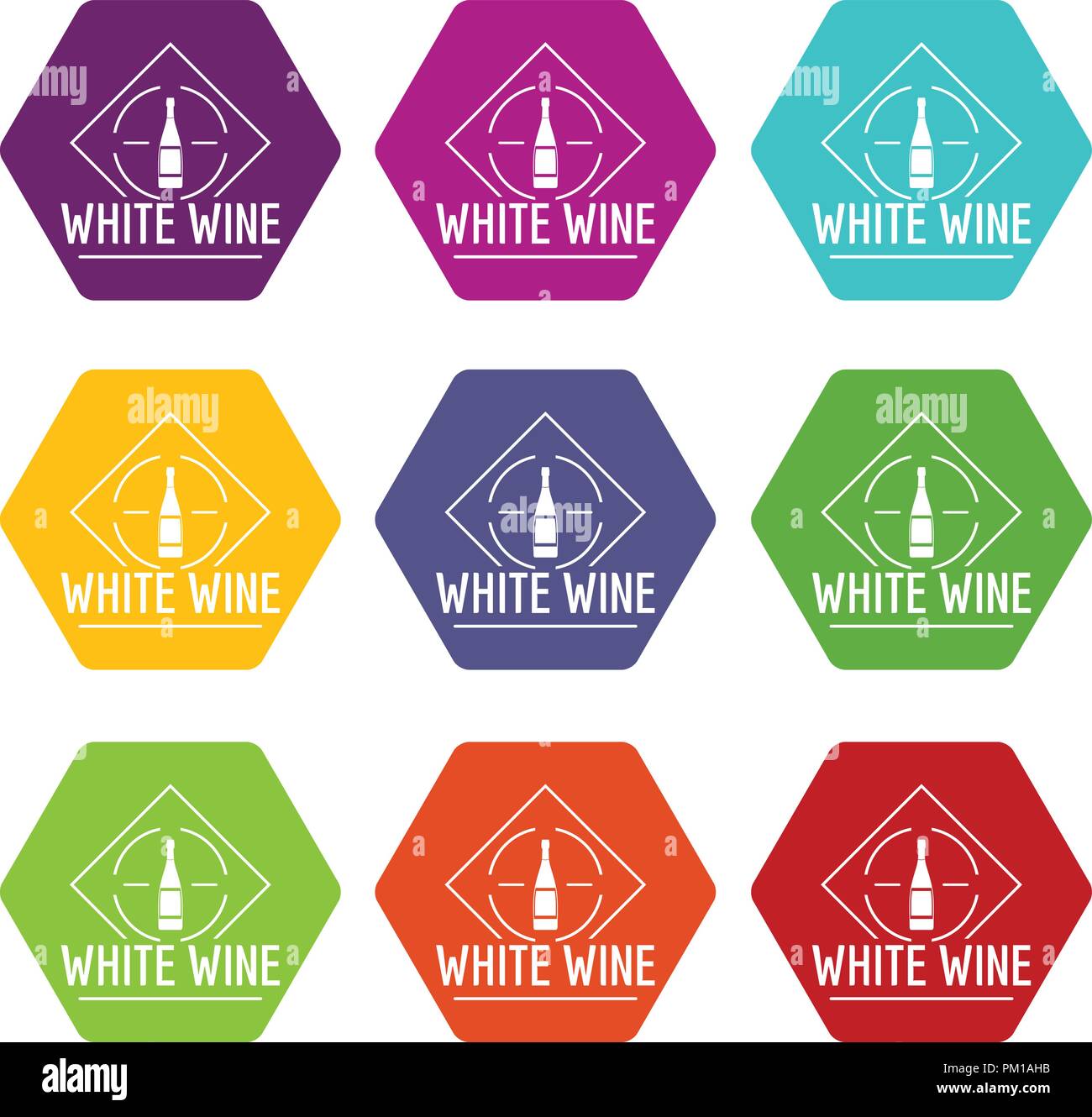 Wine icons set 9 vector Stock Vector Image & Art - Alamy