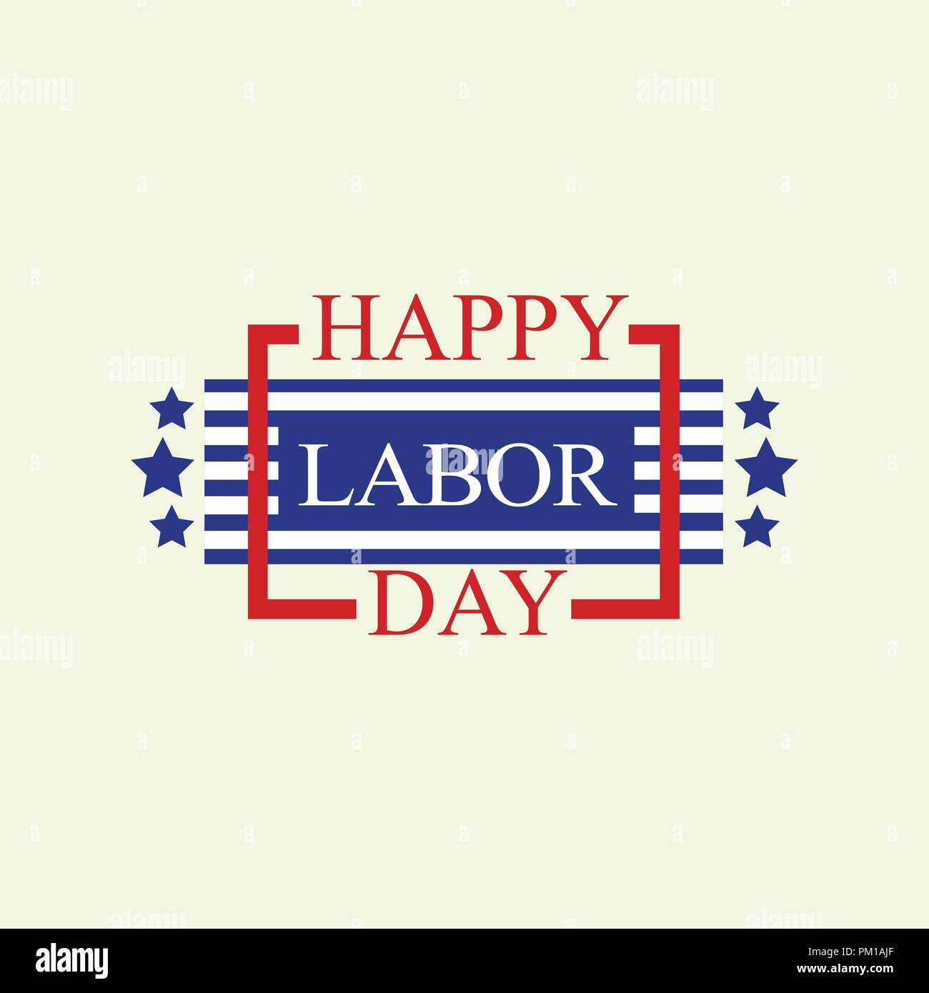 Happy labor day logo, flat style Stock Vector Image & Art - Alamy